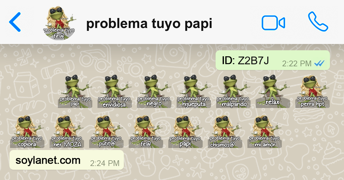 Stickers problema tuyo papi 😌😗 para WhatsApp y Telegram | SoylaNet